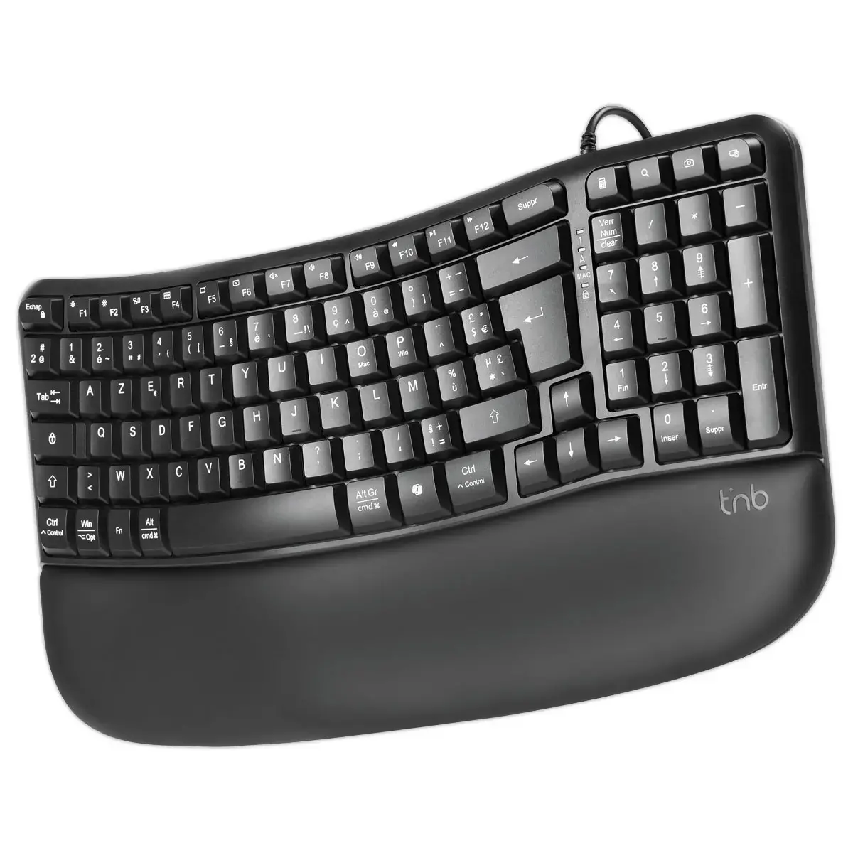 Clavier Filaire Ergonomique & Confortable avec Repose-Poignet - T'NB