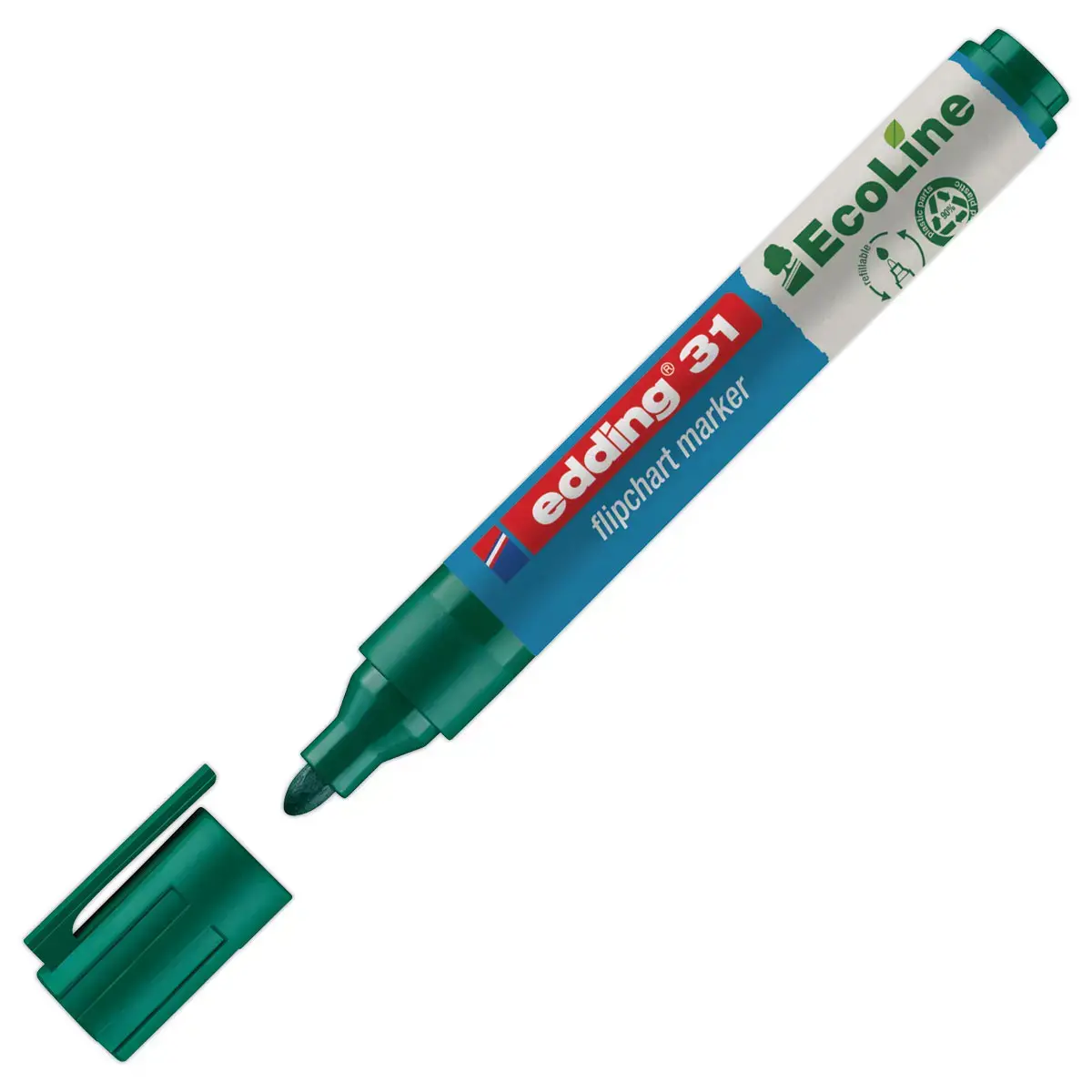 Marqueur permanent Ecoline - E31 - vert - EDDING