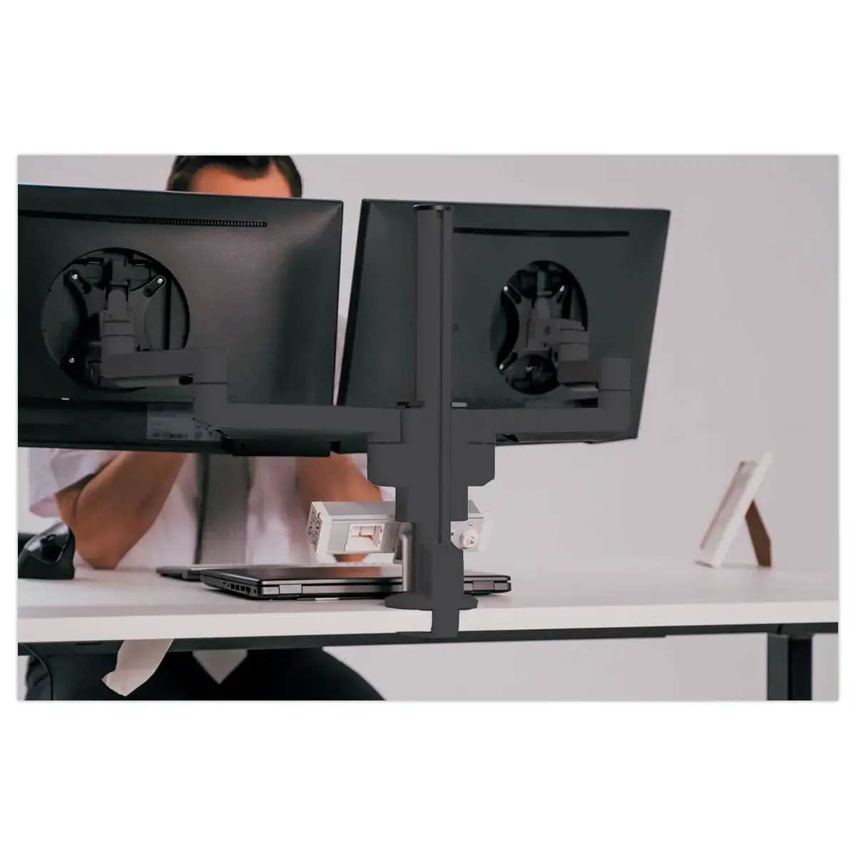Bras porte-écran modulaire double noirFilex Galaxy