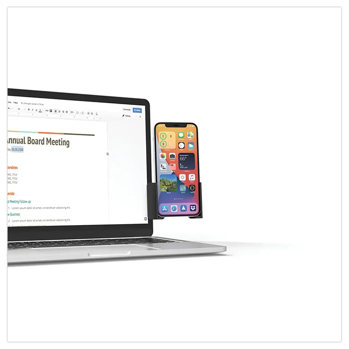 Phoneside One - support pour smartphone sur écran d'ordinateur Bleu